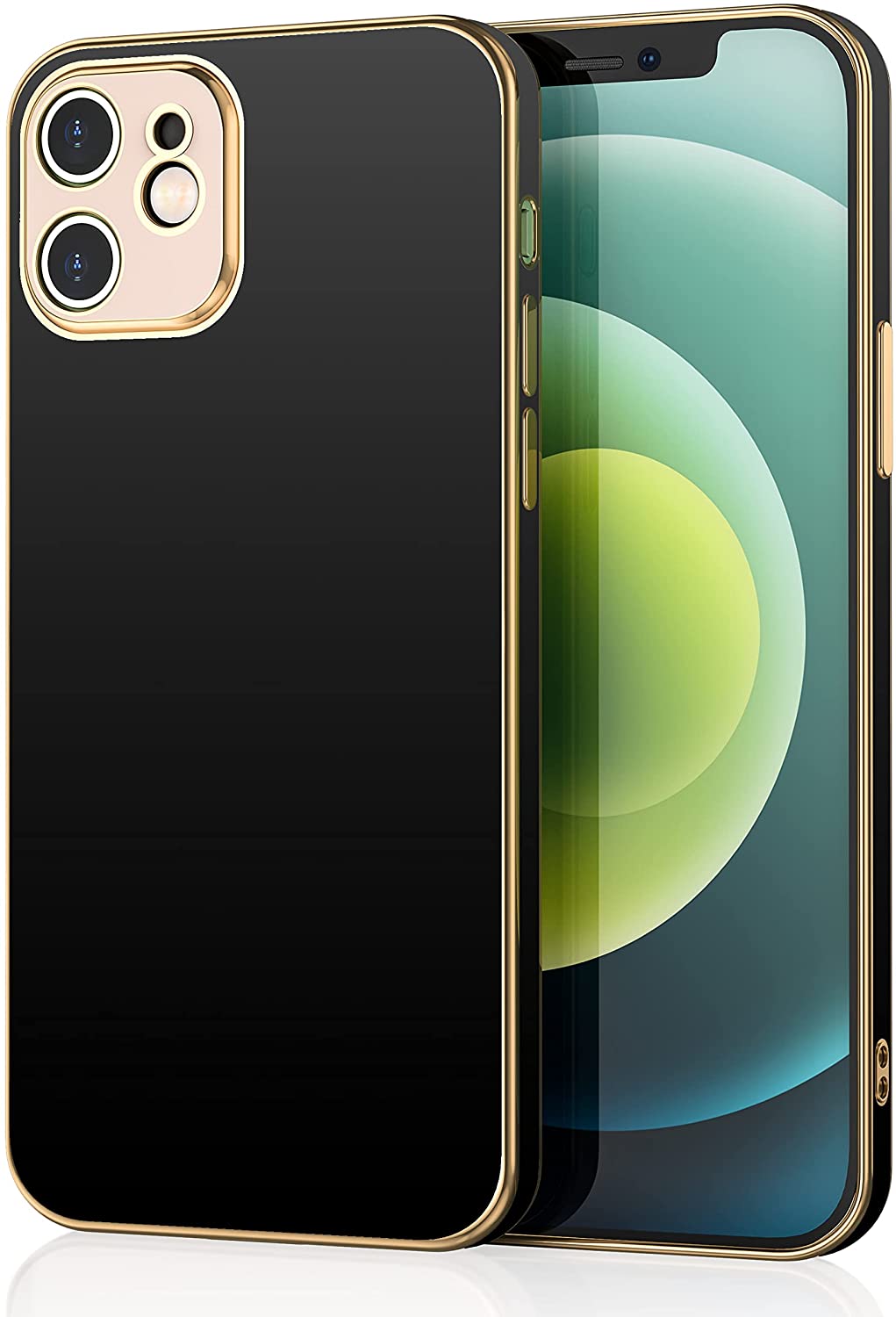 Apple - iPhone 12/12 Pro - TPU Gold Trim Full Window Cover – Ambitronic